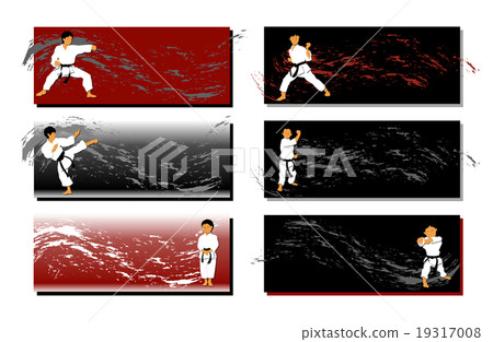 Karate frame male square - Stock Illustration [19317008] - PIXTA