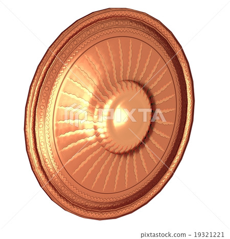 Round shield with sun image - Stock Illustration [19321221] - PIXTA