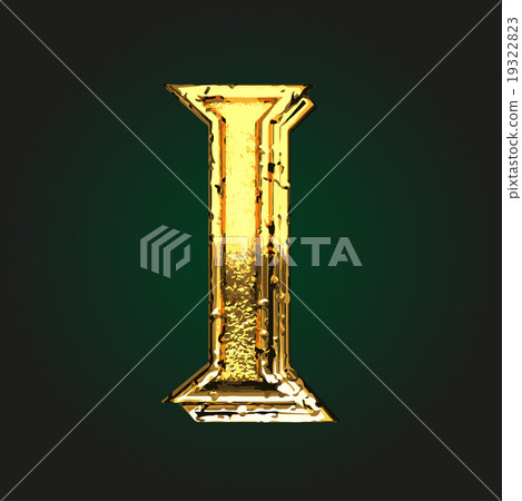 i vector golden letter - Stock Illustration [19322823] - PIXTA
