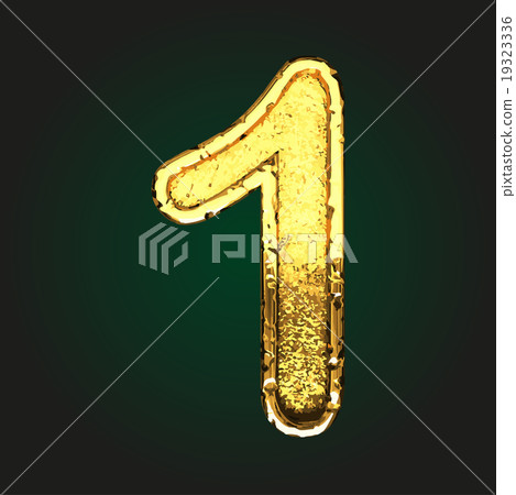 1 vector golden letter - Stock Illustration [19323336] - PIXTA