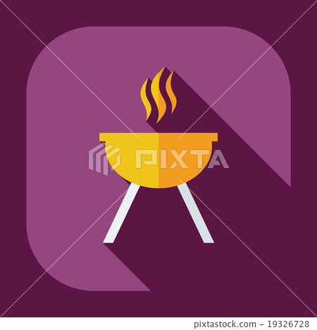 Flat modern design with shadow icons barbecue - Stock Illustration ...
