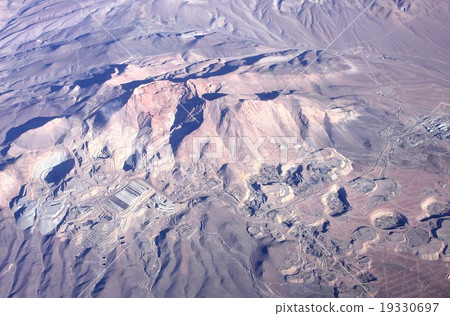 Copper mining site built in desert area in... - Stock Photo [19330697 ...
