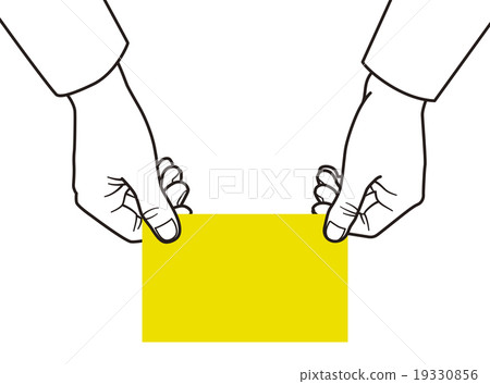 Hands to hand out business cards - Stock Illustration [19330856] - PIXTA