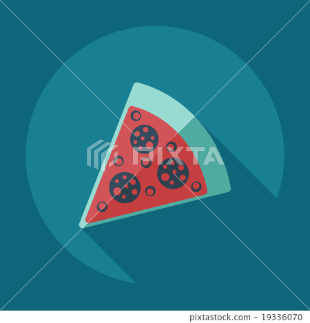 Flat modern design with shadow icons pizza - Stock Illustration ...