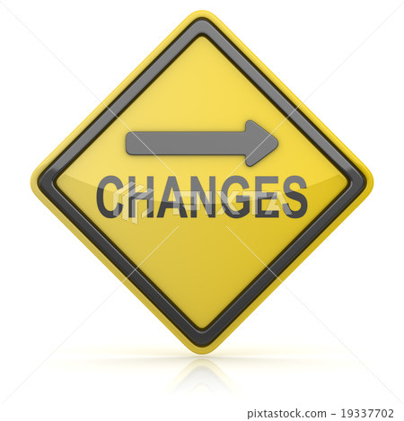 Road Sign - Changes Ahead - Stock Illustration [19337702] - PIXTA