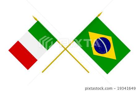 Flags, Brazil and Italy - Stock Illustration [19341649] - PIXTA