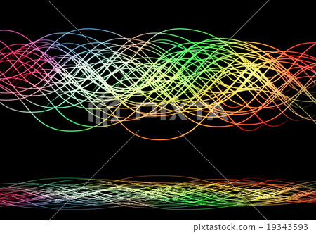 Abstract colourful light line wallpaper - Stock Illustration [19343593 ...