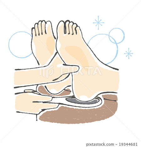 Heel care treatment illustration - Stock Illustration [19344681] - PIXTA