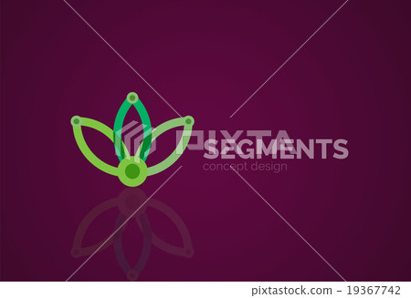 Vector outline minimal abstract geometric logo - Stock Illustration ...