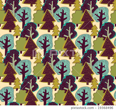 Forest color seamless pattern. - Stock Illustration [19368496] - PIXTA