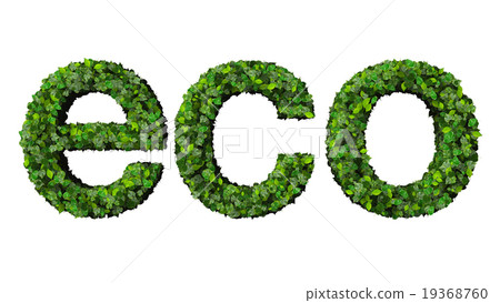 Word eco made from green leaves. - Stock Illustration [19368760] - PIXTA