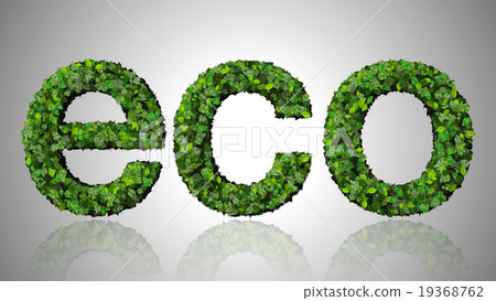 Word eco made from green leaves. - Stock Illustration [19368762] - PIXTA