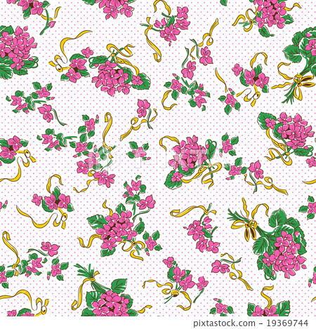 Retro flower pattern - Stock Illustration [19369744] - PIXTA