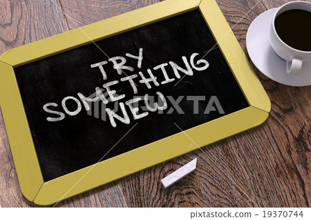 Try Something New - Inspirational Quote on a - Stock Illustration ...
