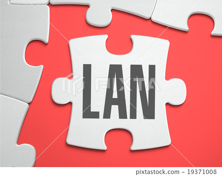 LAN - Puzzle on the Place of Missing Pieces. - Stock Illustration ...