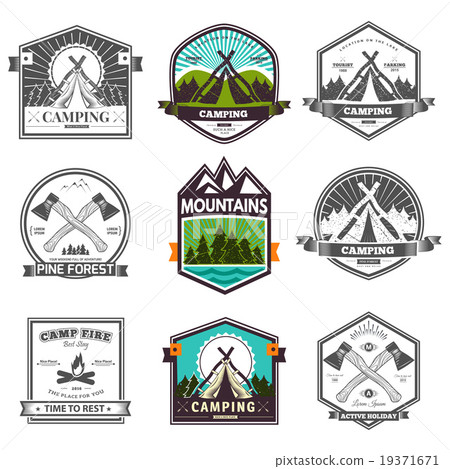Vector camp label - Stock Illustration [19371671] - PIXTA
