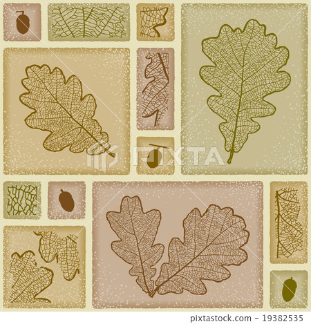 Seamless oak pattern - Stock Illustration [19382535] - PIXTA