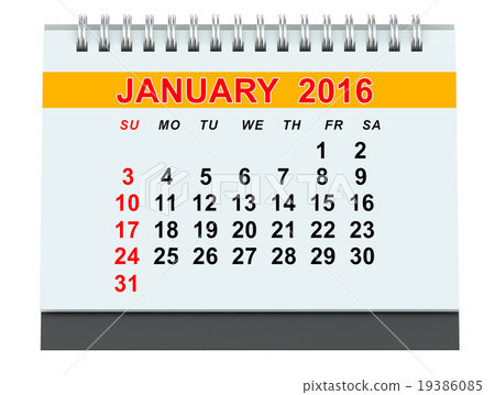 January 2016 calendar - Stock Illustration [19386085] - PIXTA