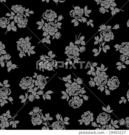 Pattern of a single color rose - Stock Illustration [19403227] - PIXTA