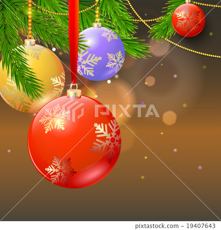 New year composition on blurred background - Stock Illustration ...
