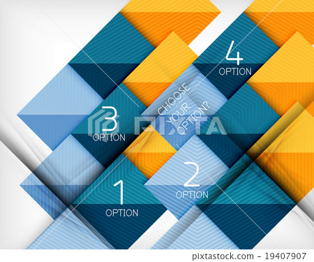 Paper style design templates, square abstract - Stock Illustration ...