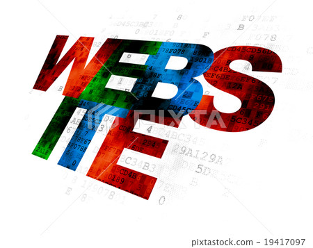 Web design concept: Website on Digital background - Stock Illustration ...