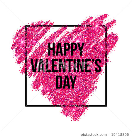 Sparkle glitter Valentines Day heart. Vector - Stock Illustration ...