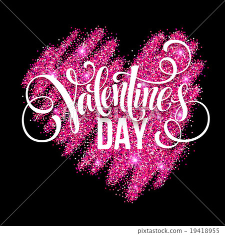 Sparkle glitter Valentines Day heart. Vector - Stock Illustration ...