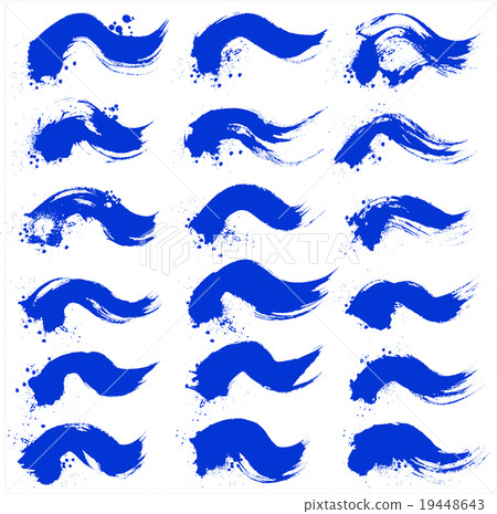 Wave brush calligraphy handwriting - Stock Illustration [19448643] - PIXTA