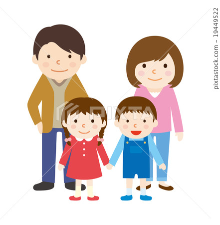 Family assembly 4 people - Stock Illustration [19449522] - PIXTA