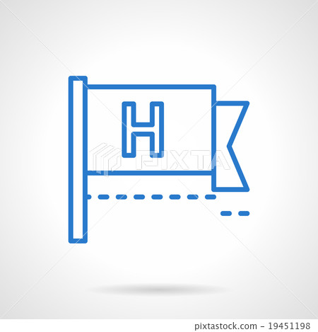 Help button vector icon blue line style - Stock Illustration [19451198 ...