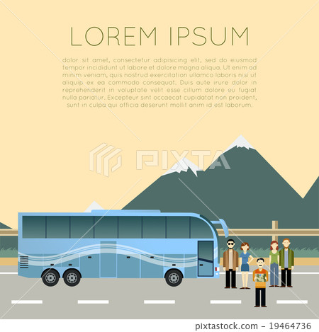 Bus trip banner - Stock Illustration [19464736] - PIXTA