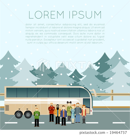 Bus trip banner - Stock Illustration [19464737] - PIXTA