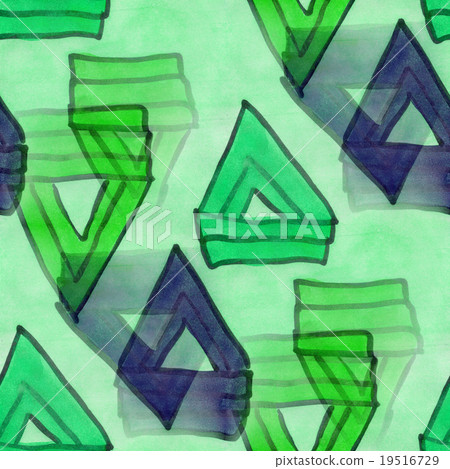 green triangle ornament seamless texture wallpaper - Stock Illustration ...