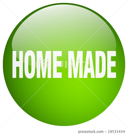 home made green round gel isolated push button - Stock Illustration ...