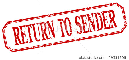 return to sender square red vintage isolated label - Stock Illustration ...