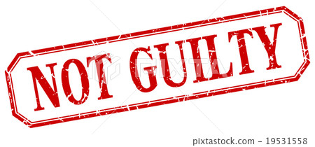 not guilty square red grunge isolated label-插圖素材 [19531558] - PIXTA圖庫