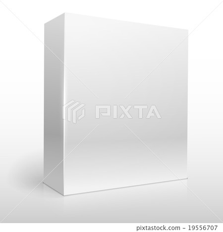 Blank white software box vector template. - Stock Illustration ...