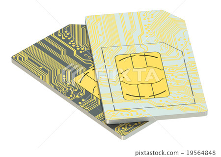 two SIM cards - Stock Illustration [19564848] - PIXTA
