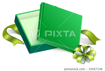 Green open gift box - Stock Illustration [19567146] - PIXTA