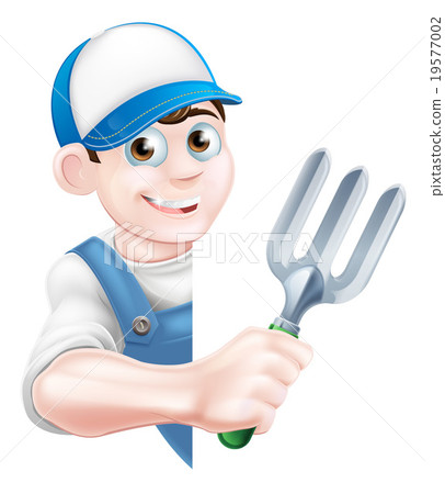 Cartoon Gardener - Stock Illustration [19577002] - PIXTA