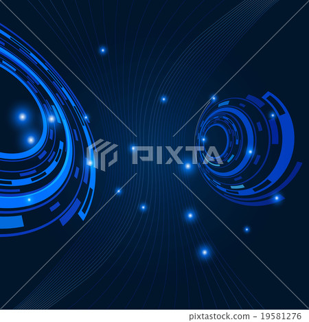 Blue abstract communication background-插圖素材 [19581276] - PIXTA圖庫