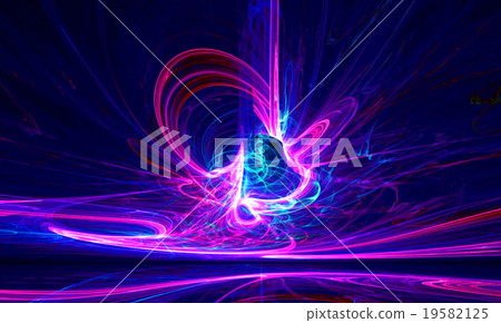 Mysterious alien form ultraviolet magnetic fields - Stock Illustration ...