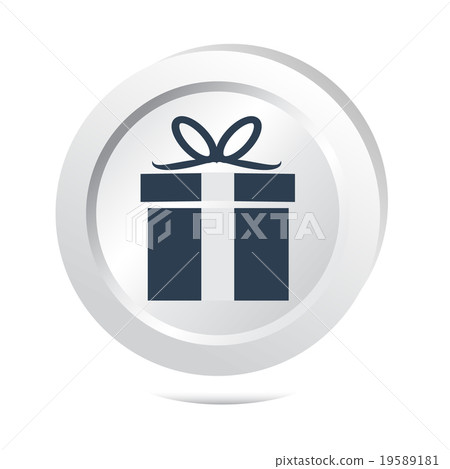 Gift box button icon - Stock Illustration [19589181] - PIXTA