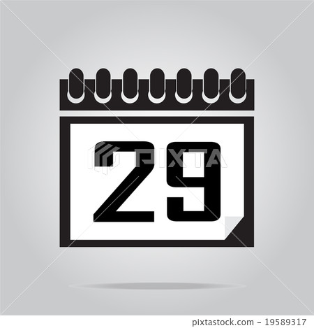 Calendar icon number 29 vector illustration - Stock Illustration ...