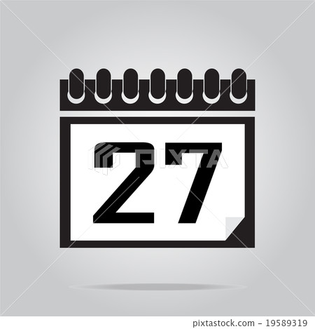 Calendar icon number 27 vector illustration-插圖素材 [19589319] - PIXTA圖庫