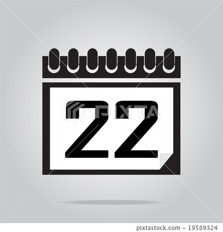 Calendar icon number 22 illustration - Stock Illustration [19589324 ...