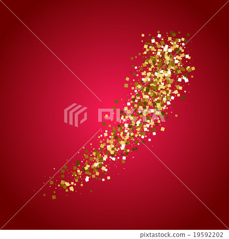 Gold glitter comet fall. Shimmer confetti splash-插圖素材 [19592202] - PIXTA圖庫