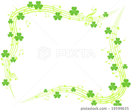 Clover and music - Stock Illustration [19599635] - PIXTA