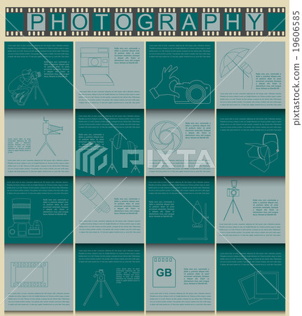 Photography infographics set with photo, camera - Stock Illustration ...